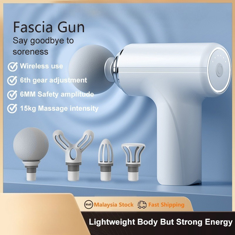 [My Stock]Mini Muscle Massage Gun Vibration Massager Professional Deep ...