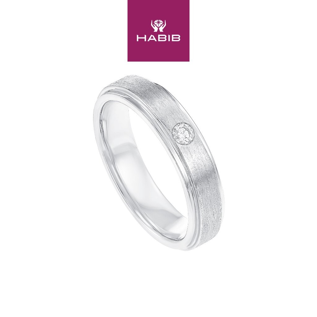 HABIB Diamond Men's Ring in 925 Silver Palladium 00977(PLD) | Shopee ...