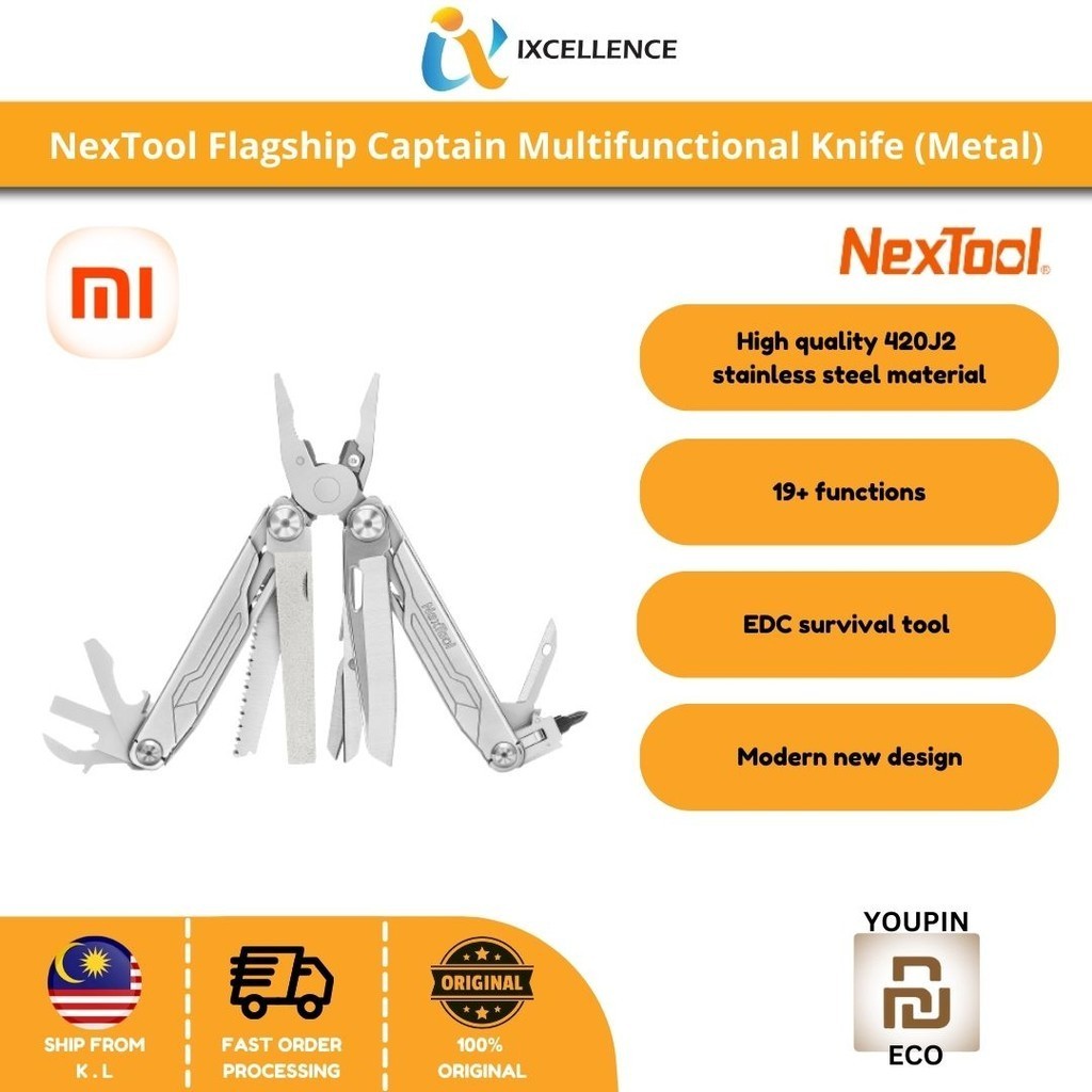 [IX] NexTool Outdoor Camping Flagship Captain Multifunctional Tools - Metal (NE20214) | Shopee ...