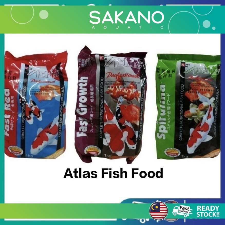 Atlas Fish Food, 1kg (Fast Red, Fast Growth and Spirulina) | Shopee Malaysia
