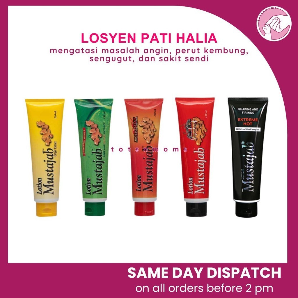 Losyen Mustajab Dunia Herb Original Pati Halia Krim Panas Bakar Lemak ...