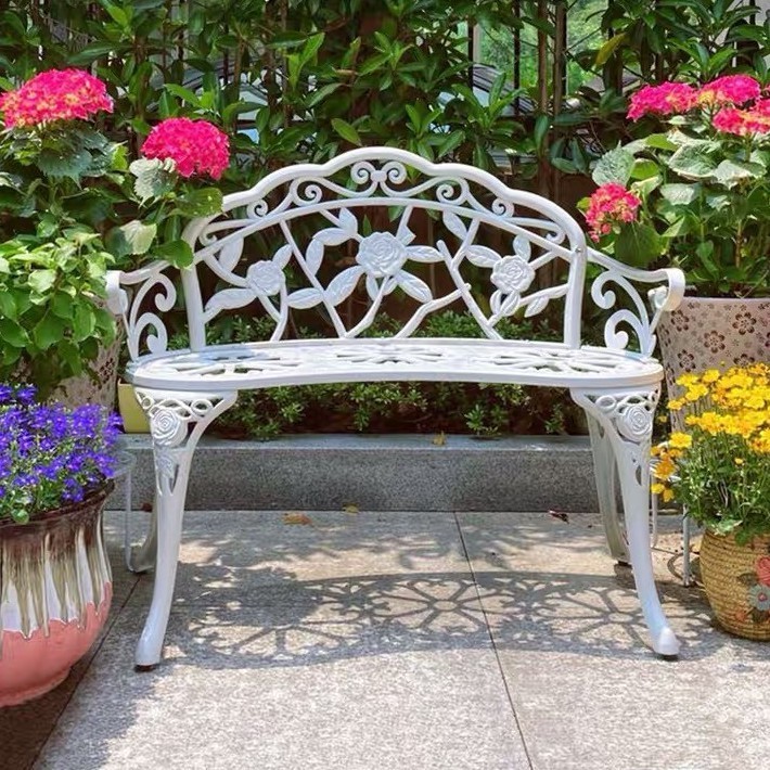 Cast aluminum garden benches, outdoor benches, front porch outdoor ...