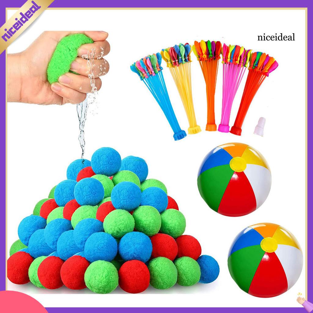 [Nice] 1 Set Reusable Water Soaker Ball Water Balloon Beach Ball ...