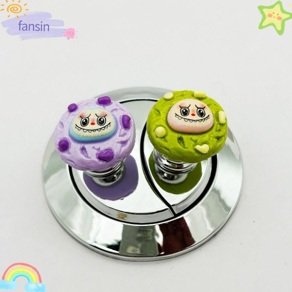 FANSIN Labubu Toilet Tank Button, General|Toilet Button Pusher, Fashion ...
