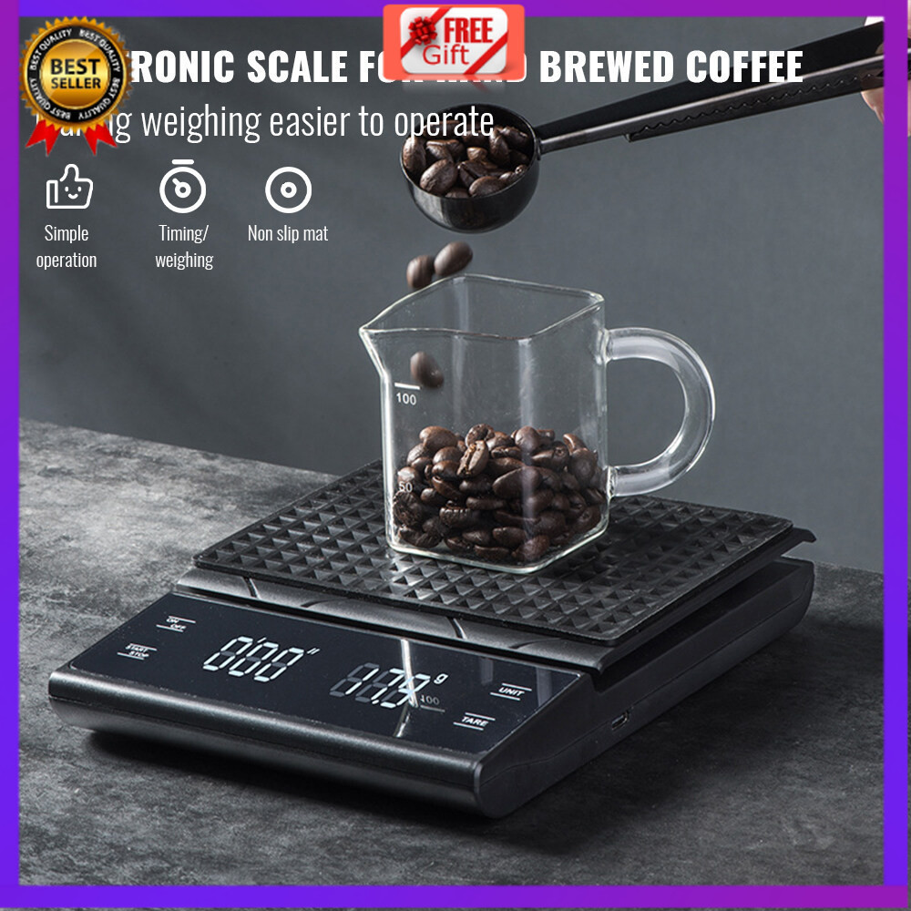 Rechargeable Digital Coffee Scale LCD Kitchen Baking Scales Electronic ...