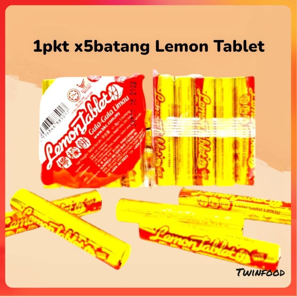 Lemon Tablet Asam Candy Gula-Gula Limau 5batang x 8g | Shopee Malaysia