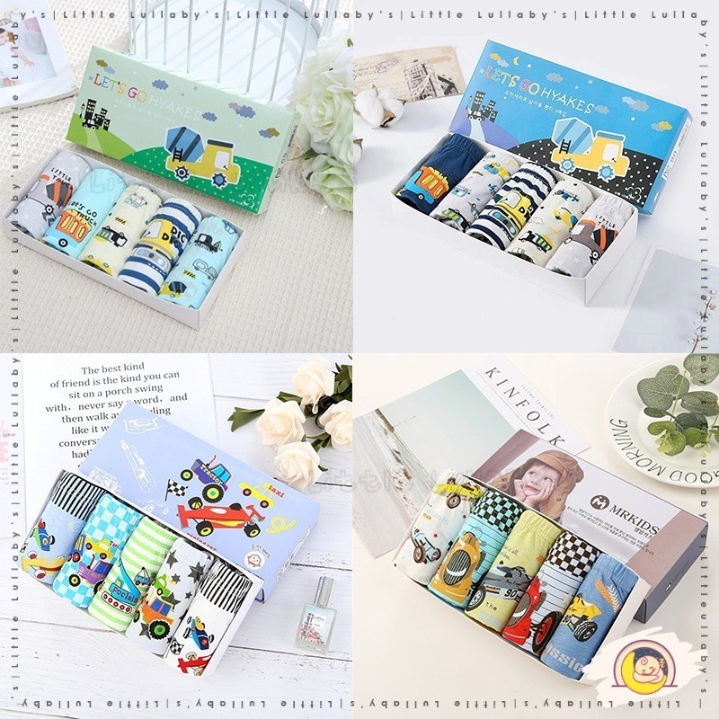 [5 PCS] Kids Underwear Girl Panties Boy Underwear Soft Cotton Baby Cute ...