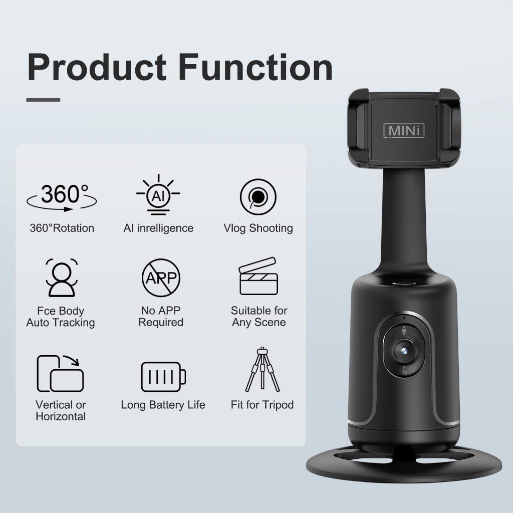 P01 360°rotation Auto Face Tracking Phone Holder Gimbal stabilizer ...