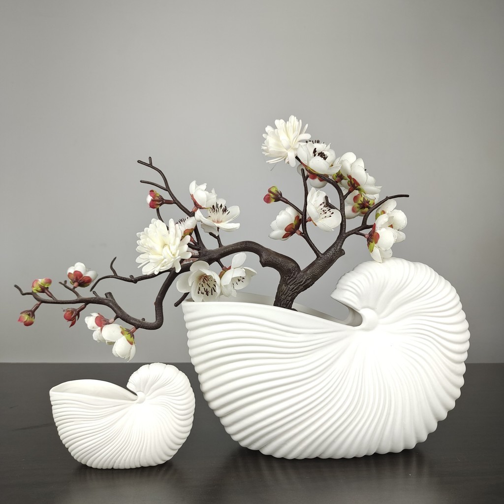 She Shell Conch Ceramic Vase Nordic Flower Arrangement Desktop ...