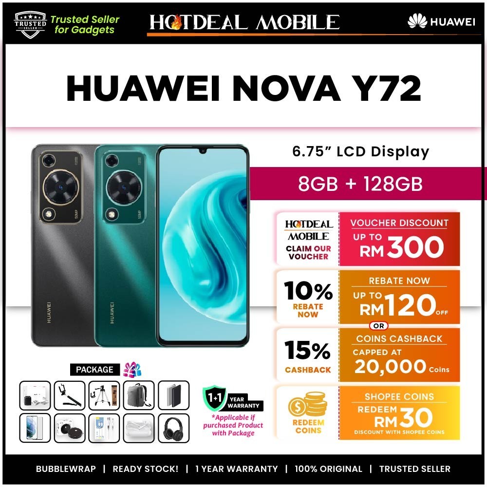 HUAWEI Nova Y72 [8GB RAM 128GB ROM] Storage - Original HUAWEI Malaysia ...