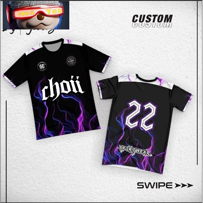 (Customizable name and number) Choi football jersey short sleeved T ...