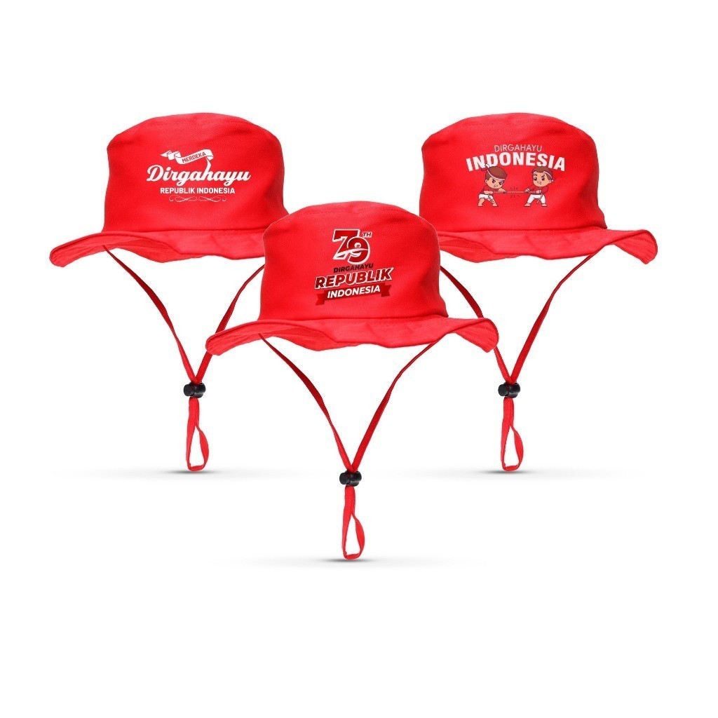 Adult JUNGLE HAT SCREEN PRINTED HUT RI 79 MERDEKA | Shopee Malaysia