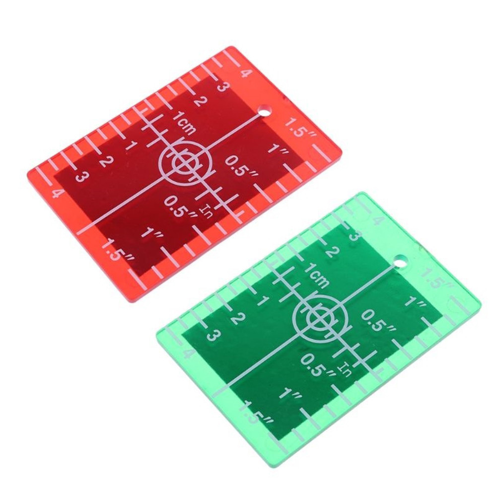 ♥Shoppnew♣ Laser Level Target Board Red/Green Line Beam Distance Plate ...