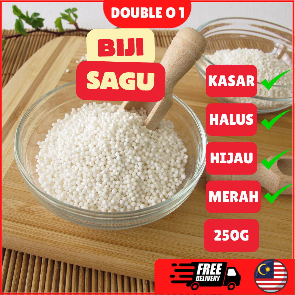 DOUBLE O 1 Sago Peal White Seed 西谷米 小西米 Sagu (250g) | Shopee Malaysia