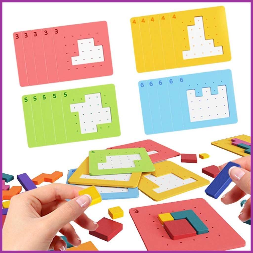 Colorful Block Puzzle Board Tangram Jigsaw Pattern Block Puzzle Toy ...