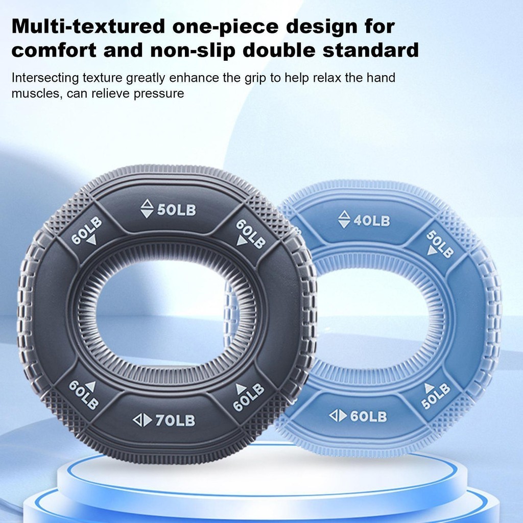 Hand Gripper Silicone Octagonal Shape Finger Exerciser Force Grip Rings ...
