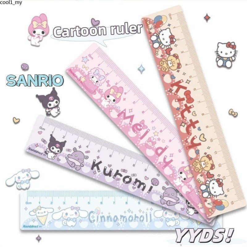 【Ready stock】 Sanrio Cartoon Ruler Acrylic Double-layer Transparent ...