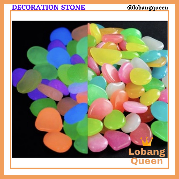 10Pcs Garden Luminous Glowing Stone Glow in the Dark Garden Glow Stones ...
