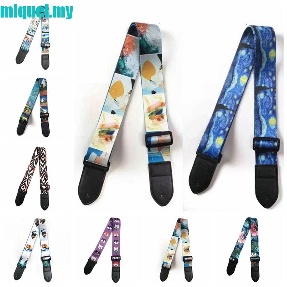 MIQUEL Electric Guitar Belt, Color Print Music Hobby Guitar Strap ...