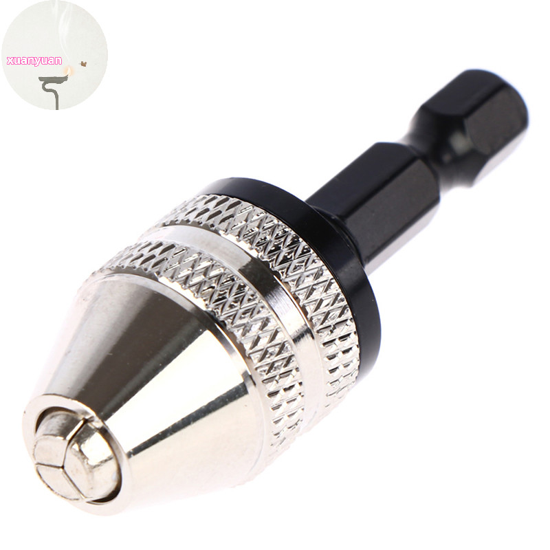 XUAN 1/4'' Hex Shank Keyless Drill Chuck Quick Change Adapter Converter ...