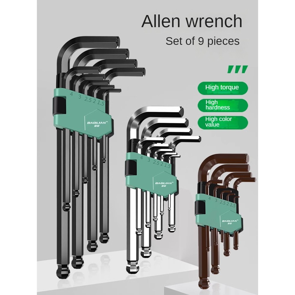 Allen Wrench Set Inner Hexagon Hexagon 6 Angle Screwdriver Tool Set ...