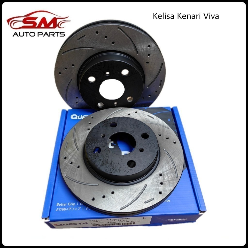 Questa High Performance Front Disc Rotor - Perodua Kelisa Kenari Viva ...