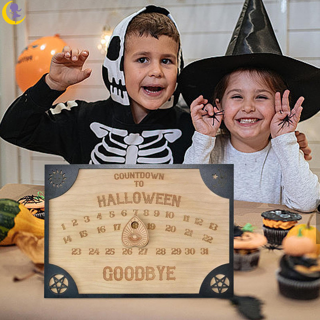 Halloween Advent Calendar , Countdown Calendar with Magnetic Wooden ...