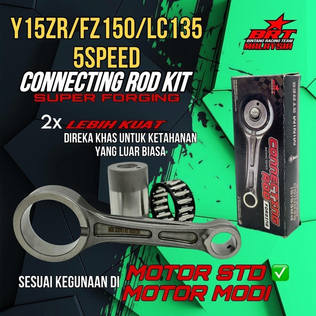 Y15 / LC135 5S / FZ150 BRT RACING CONNECTING ROD ( STD SIZE ) SUPER ...