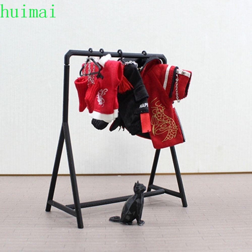 HUIMAI Miniature Hangers, 1/12 Scale Display Stand Doll Clothes Rack ...