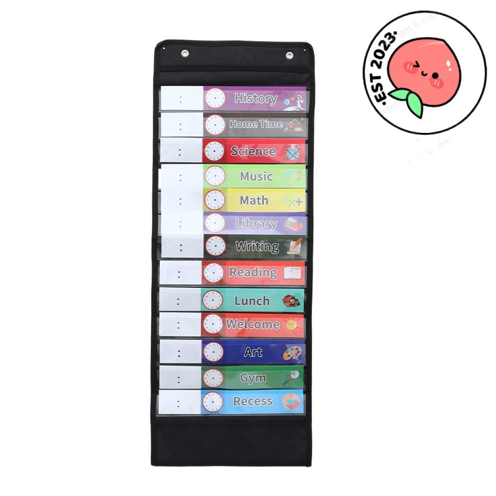 YRBWDYZDH Daily Schedule Chart, DIY Black Schedule Board, 13 x 35.4 ...