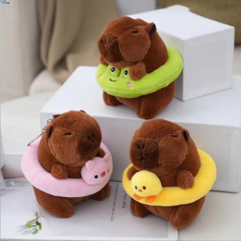 Swimming Ring Capybara Plush Capybara Keychain Stuffed Animals Cute Toy ...