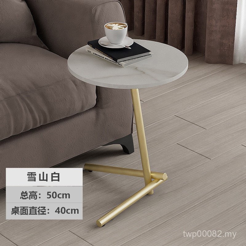 Meja sudut minimalis Eropah Utara, sofa rumah tangga, meja bulat kecil ...