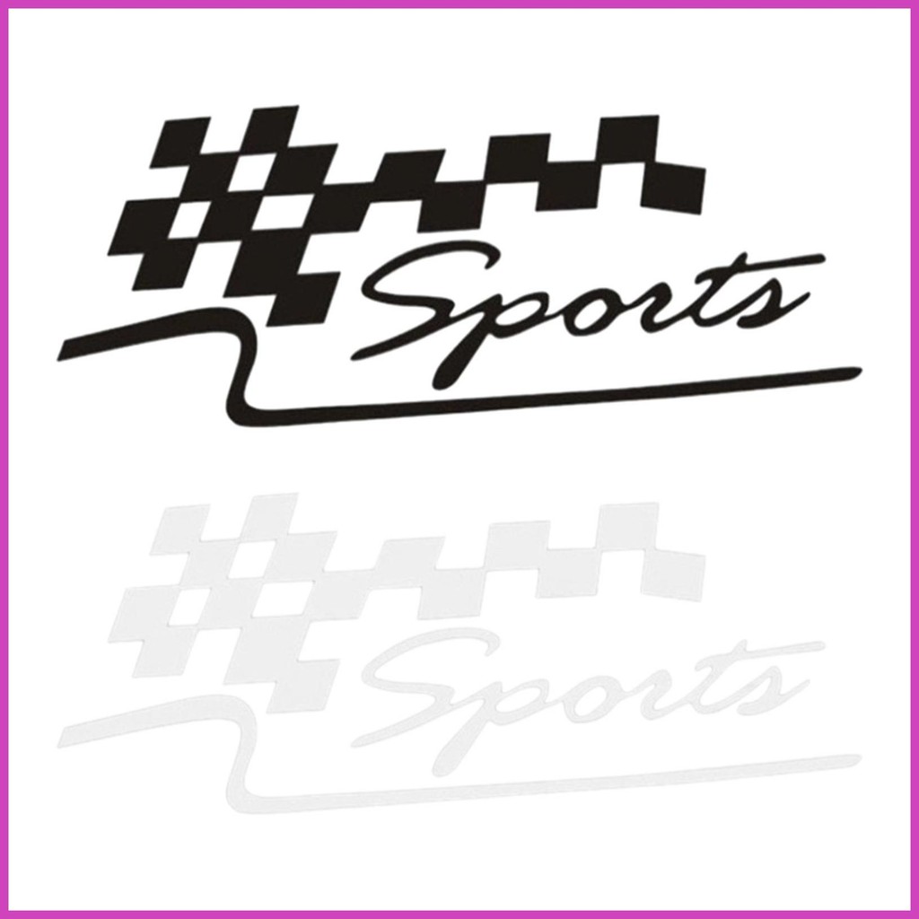 Car Eyebrow Decal Lattice Race Flag Car Decals Automotive Exterior ...