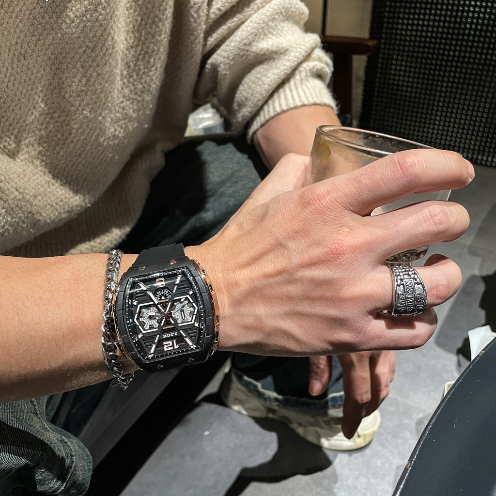 New Concept Barrel Watch Male Wormhole Concept Male Tritium Men's Brand ...