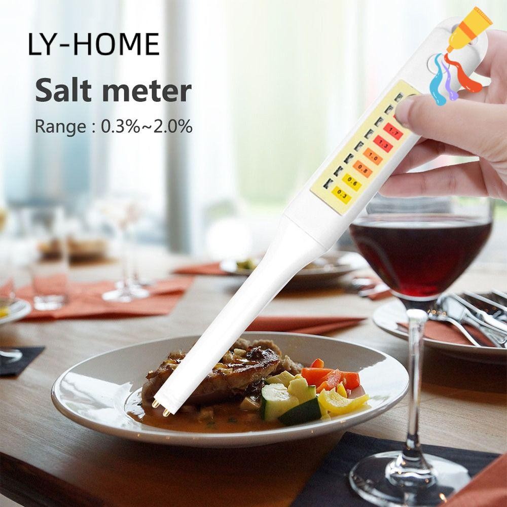 LY-HOME LED Salinity Meter, White ABS, Copper Electronic Food Salinity ...