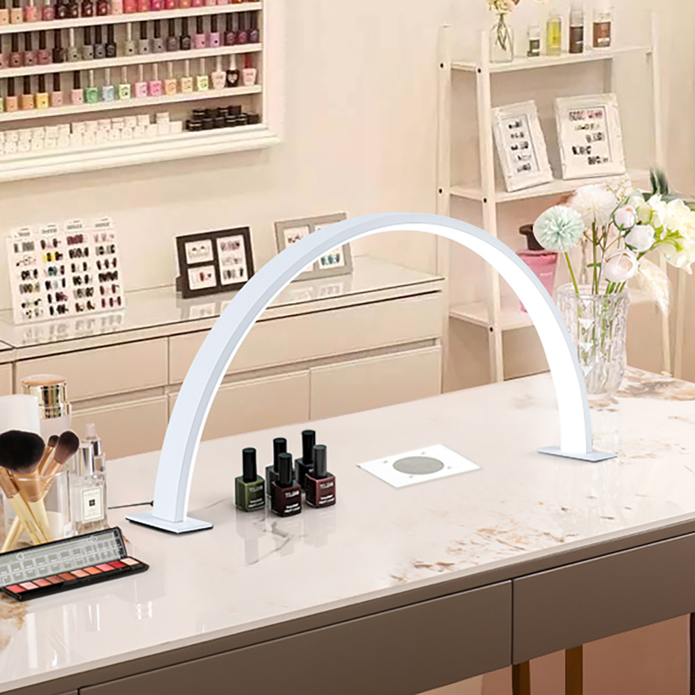 Beauty salon U-shaped LED desk lamp semi monthly lighting fixture eye ...