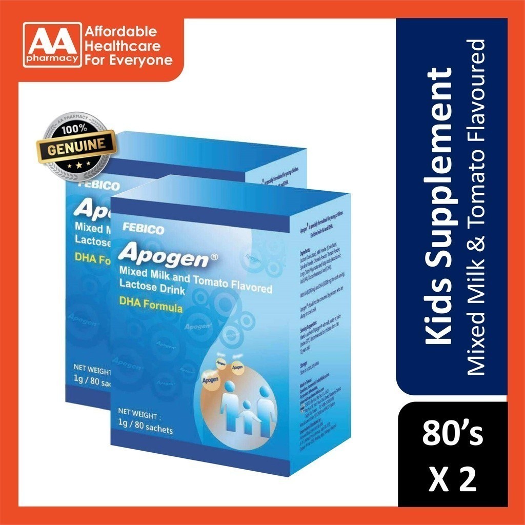 [FOC 10 Sachets] [EXP:10/2025] Apogen Children Granules Twin Pack (80 ...