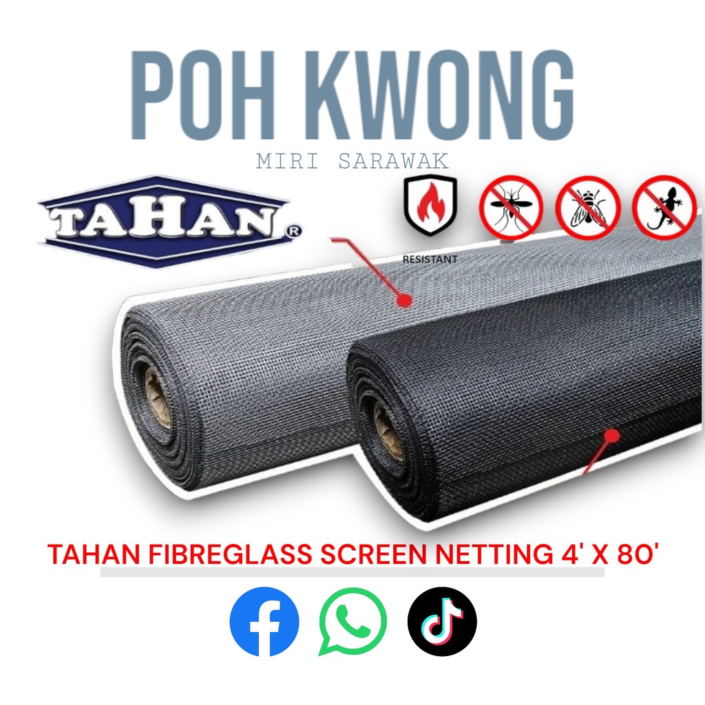 TAHAN Fiberglass Mesh Netting / 1ROLL 80FEET Mosquito Net Fiberglass ...