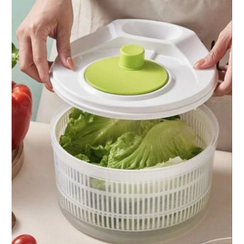 (AJ) Salad Spinner Rotary Vegetable Drainer Drainer Oil Strainer ...