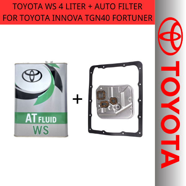 TOYOTA WS Transmission Fluid + Auto Gearbox Filter INNOVA TGN40 ...