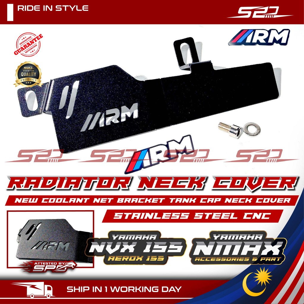 Radiator Neck Cover ARM NVX NMAX Aerox New Coolant Net Bracket Tank Cap ...
