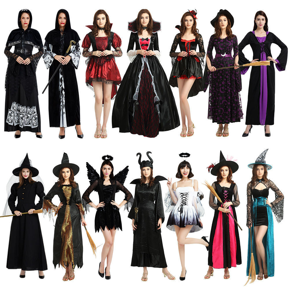 Halloween Horror Costume Witch Costume Adult Demon Clothes Masquerade ...