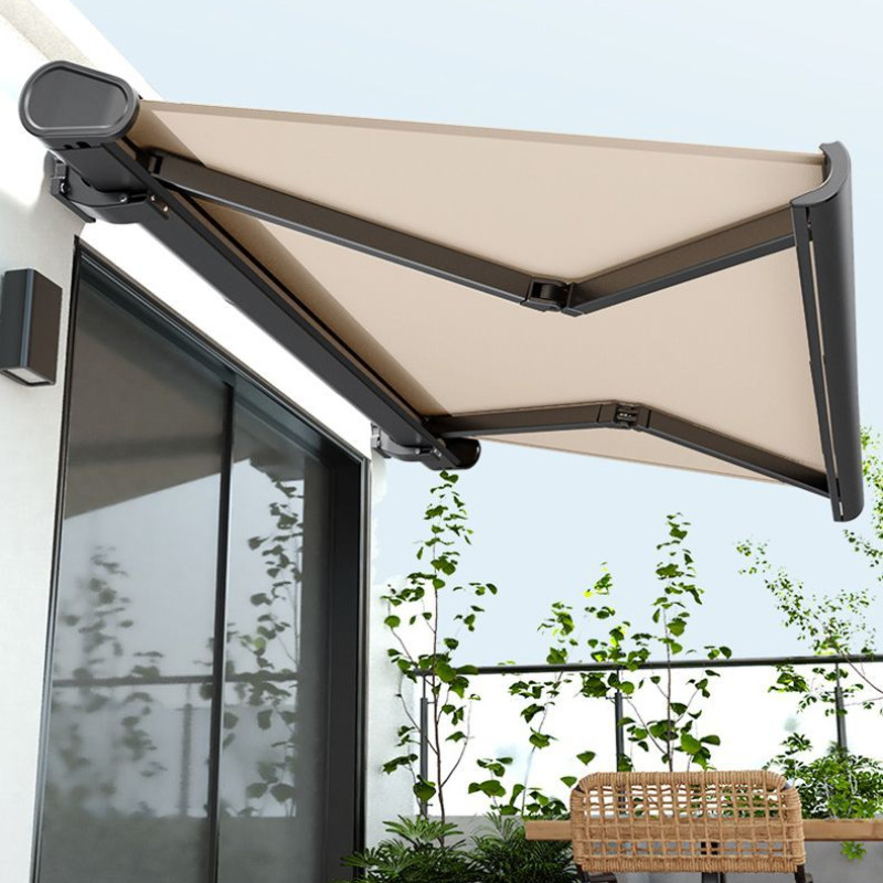 Electric Canopy Full Box Sunshade Retractable Villa Balcony Automatic ...