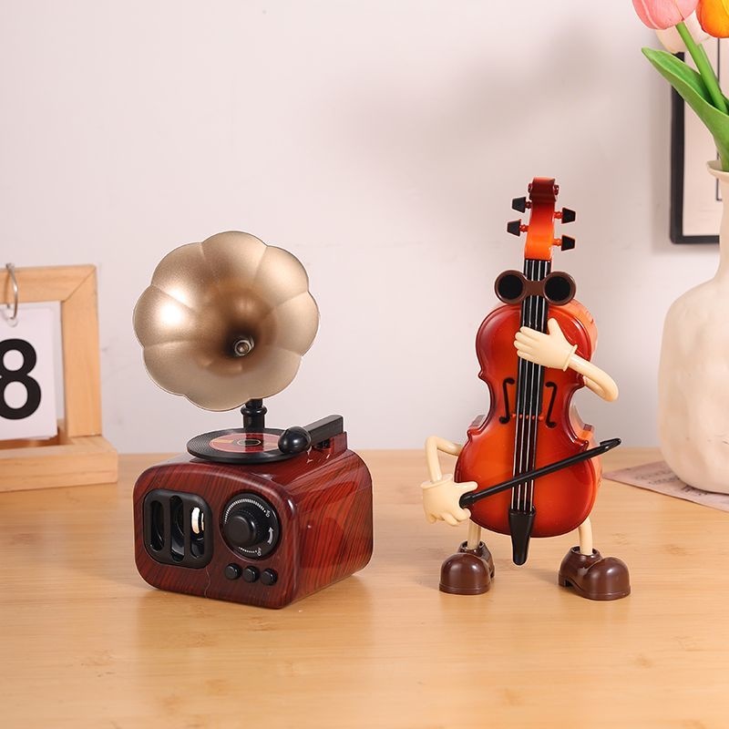 ((Small Ready Stock) Retro Nostalgic Gramophone Music Box Cute Small ...