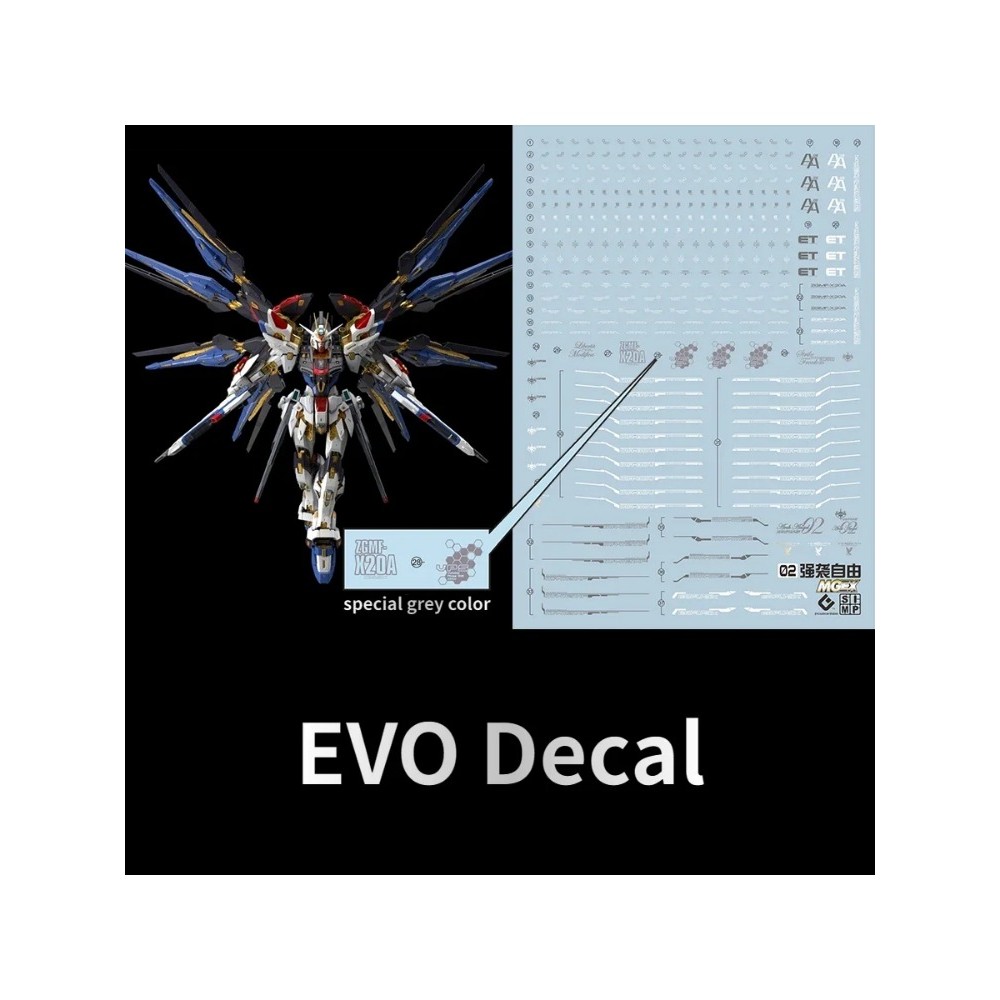 Model Decal MGEX-02 for 1/100 MGEX SEED Strike Freedom Fluorescent ...