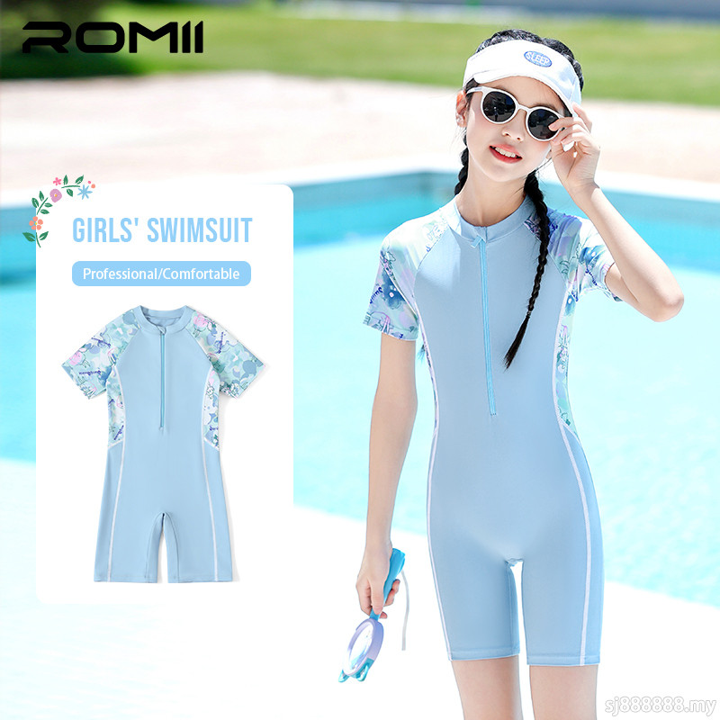 ROMII Swimming Suit Kid Girl Swimming Pool Beach Surf Sunscreen Swim ...