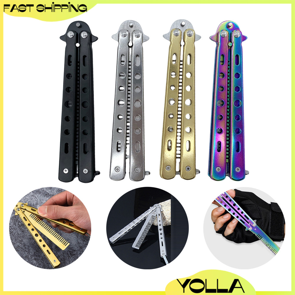 Butterfly Folding Comb Stainless Steel Butterfly Trainer 24.5cm Folding ...