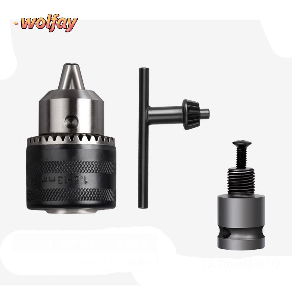 WOLFAY Electric Drill Chuck, 1.5-13mm Mount Impact Drill Chuck Adapter ...