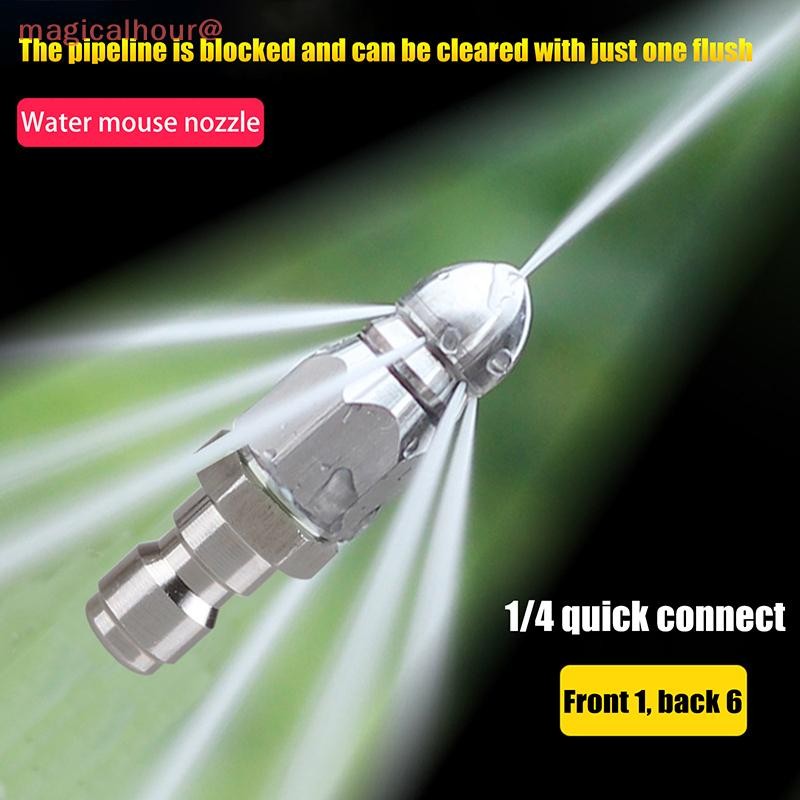 magicalhour High Pressure Washer Sewer Jetter Nozzle Stainless Steel ...
