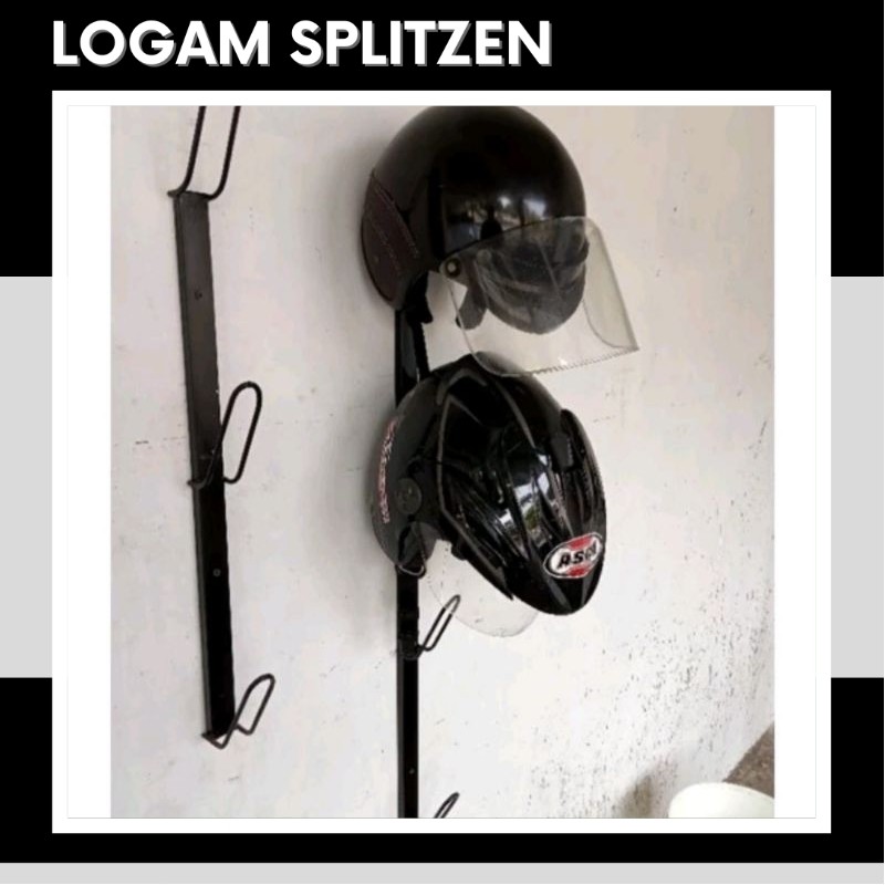 GANTUNGAN (3 Stacks) Helmet Rack/Wall Helmet Hanger/Stacking Helmet ...
